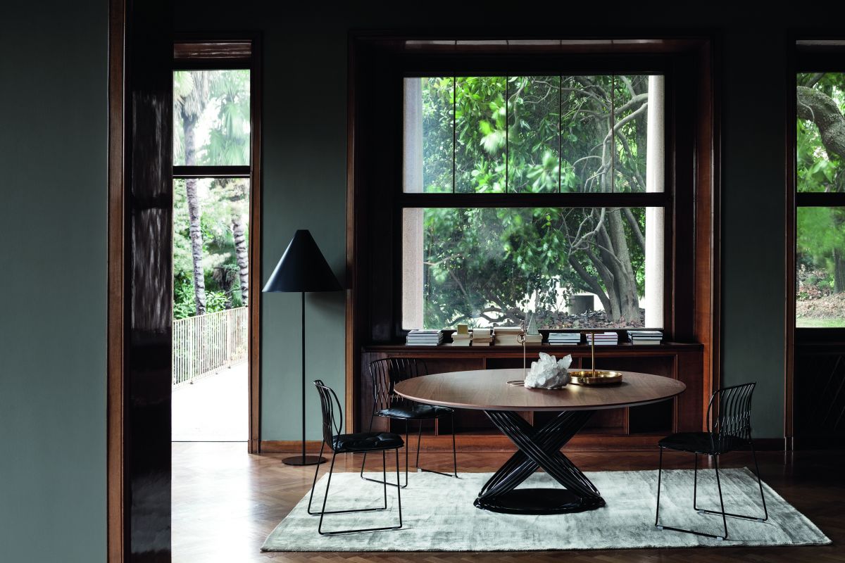 Fusion Round Dining Table by Bontempi