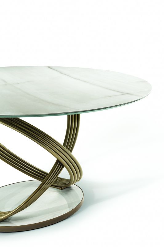 Fusion Round Dining Table by Bontempi