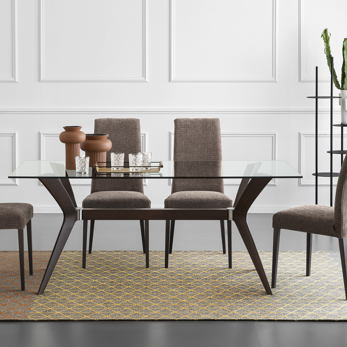 CS18-FR Tokyo Glass Dining Table by Calligaris