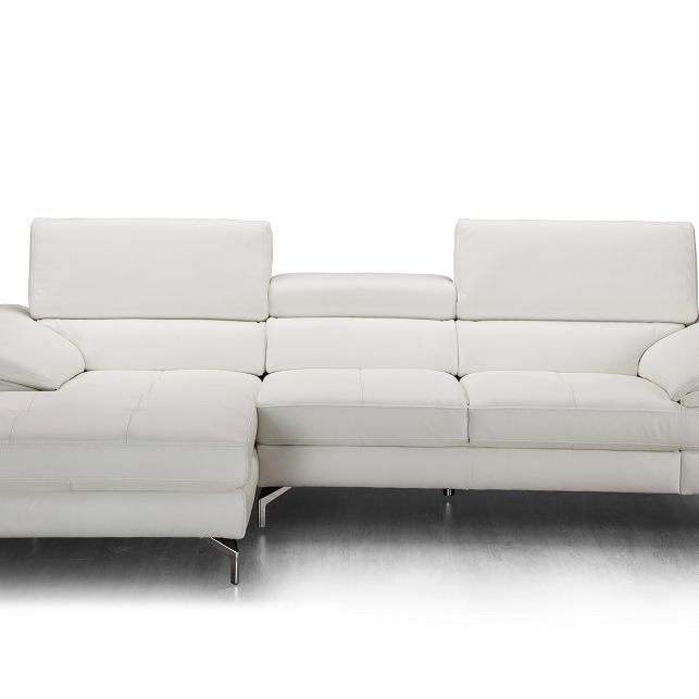 Alice Premium Leather Left Facing Chaise Sectional by J&M