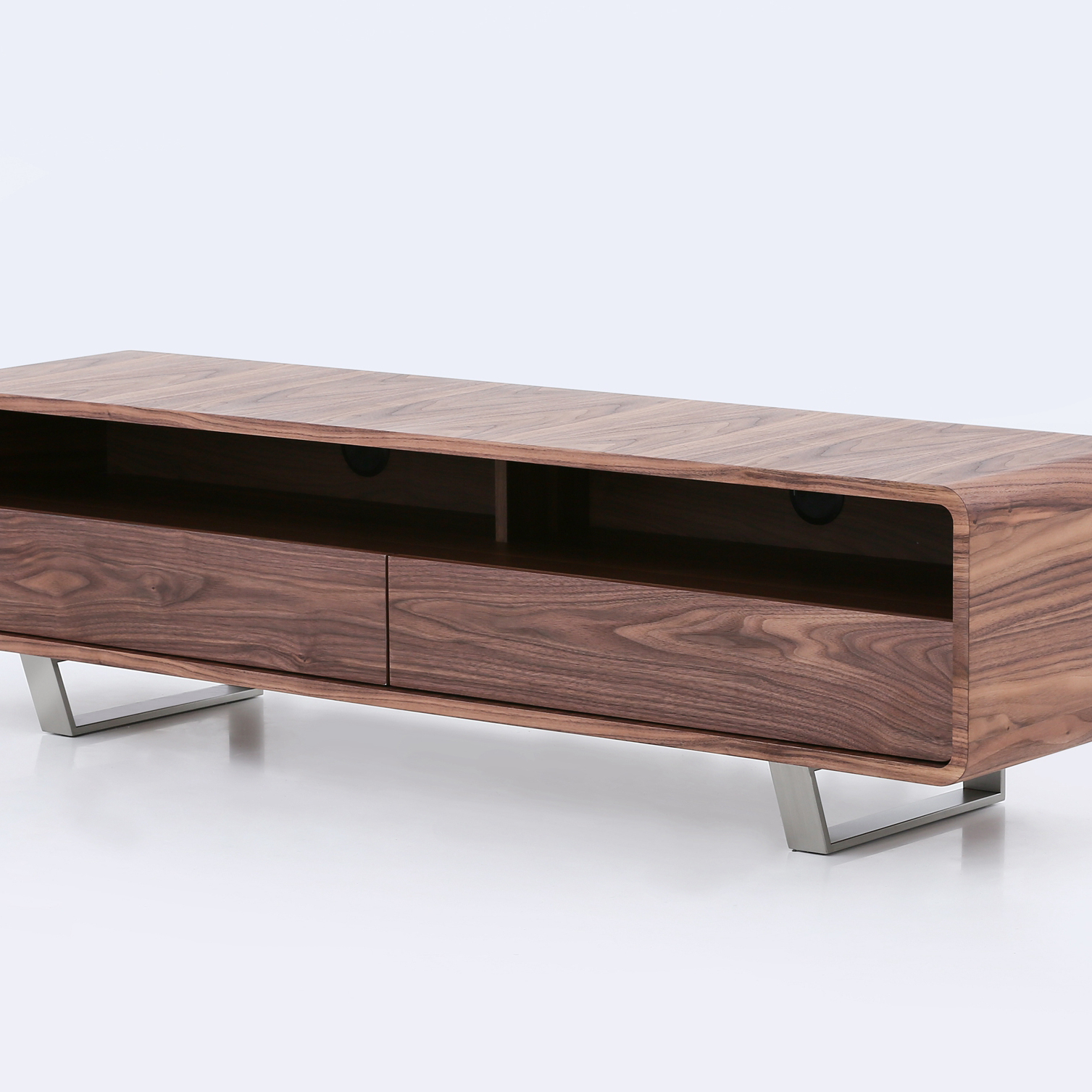 Greenwich TV Base in Walnut by J&M