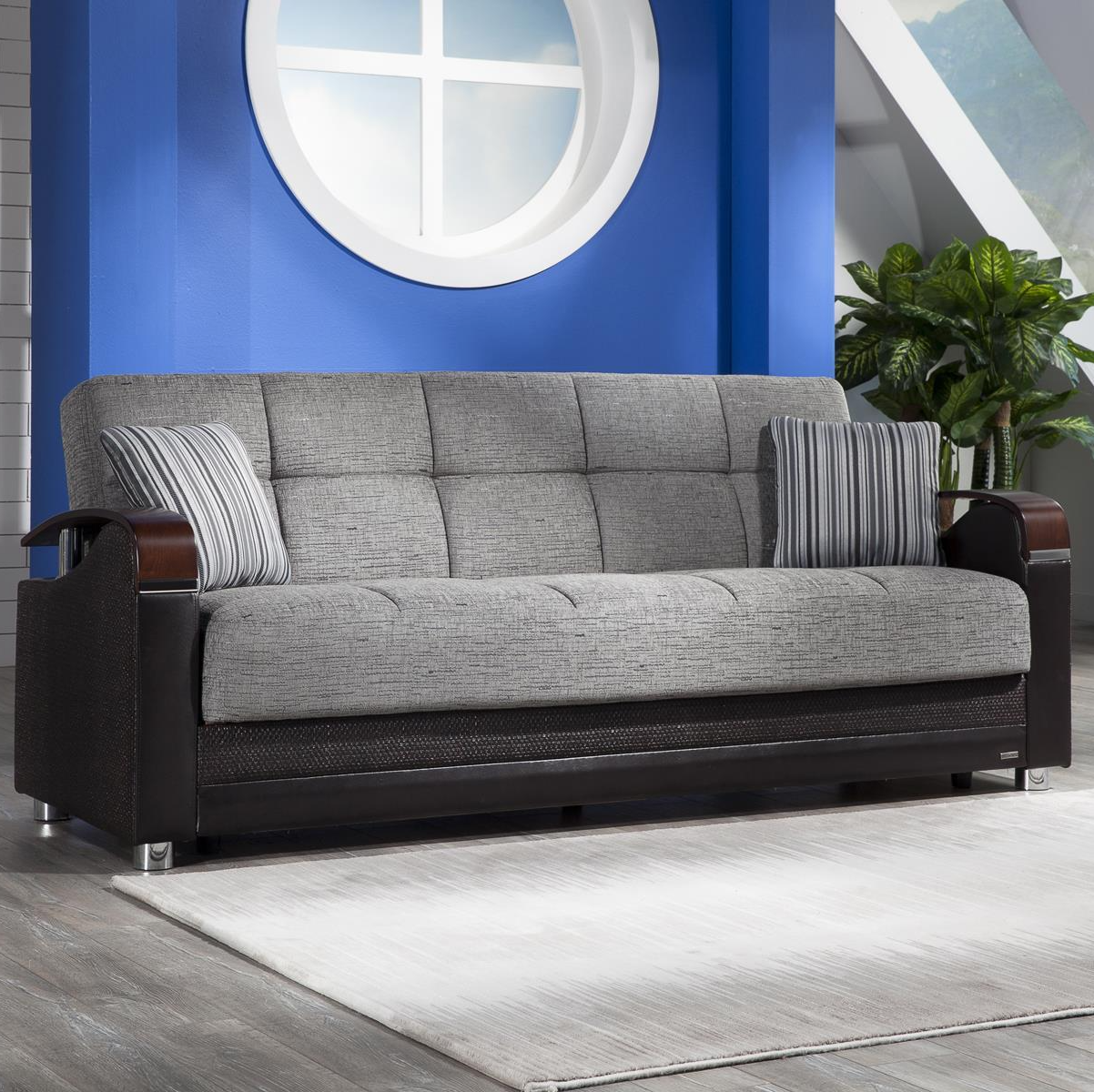 Luna Sofa-Bed In Fulya Gray by Bellona