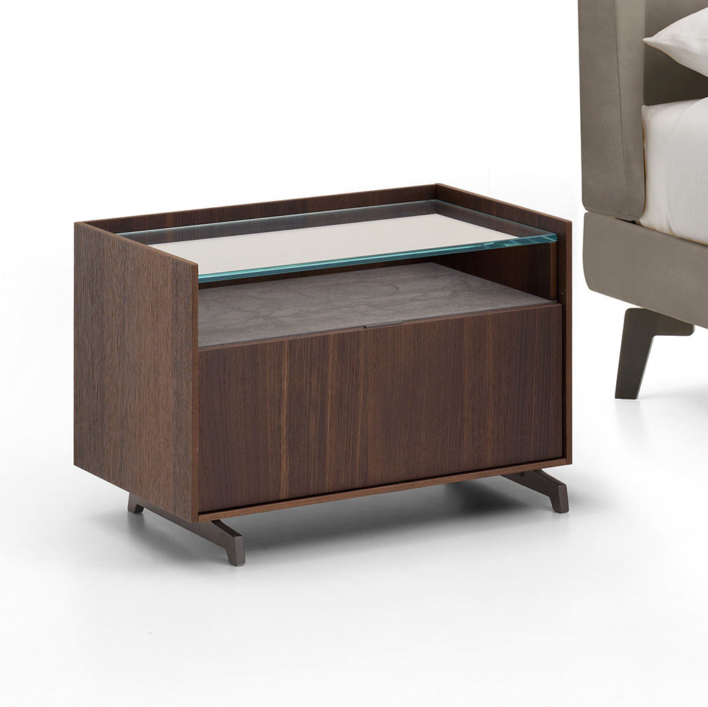 Cabaret Glass Nightstand by San Giacomo