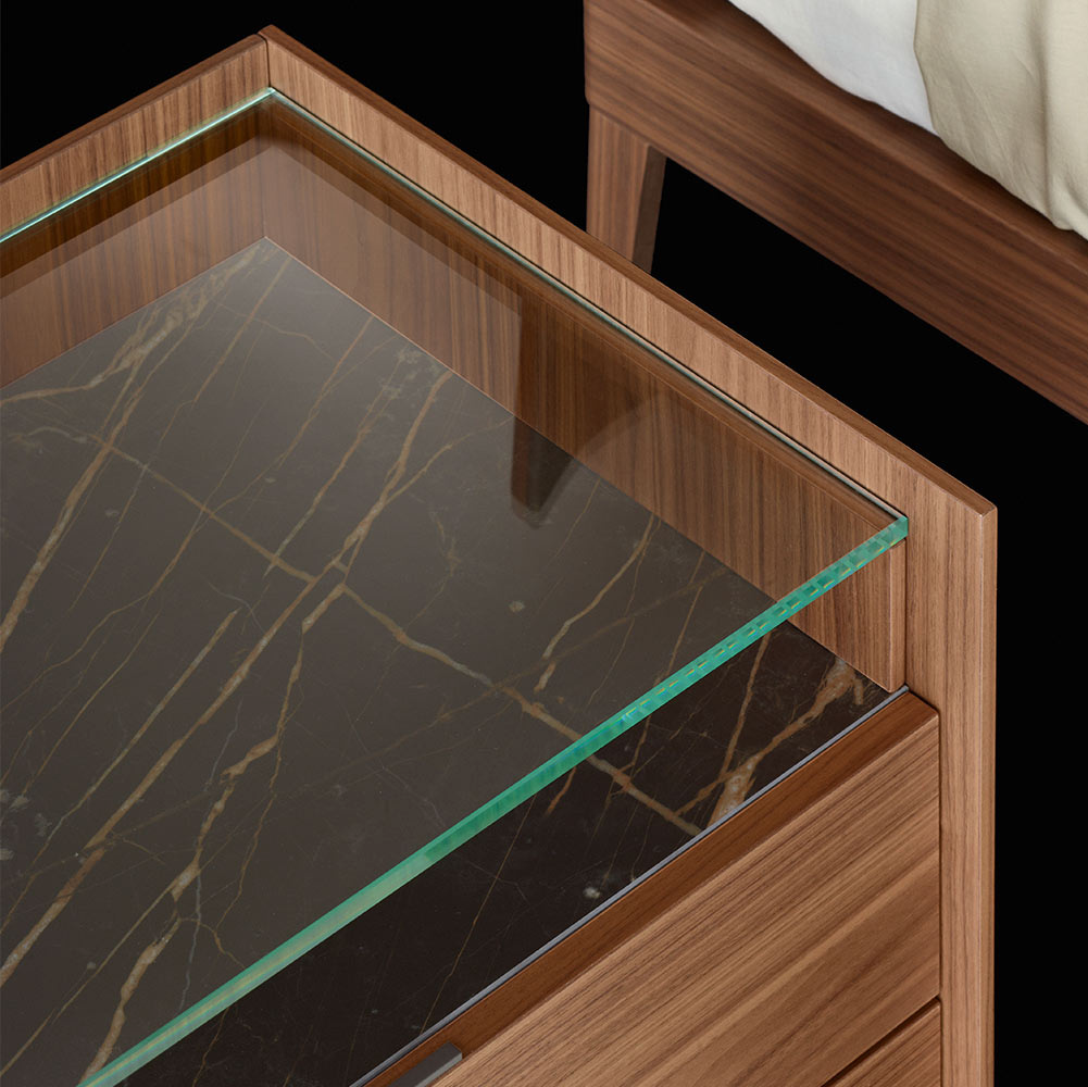 Cabaret Glass Nightstand by San Giacomo